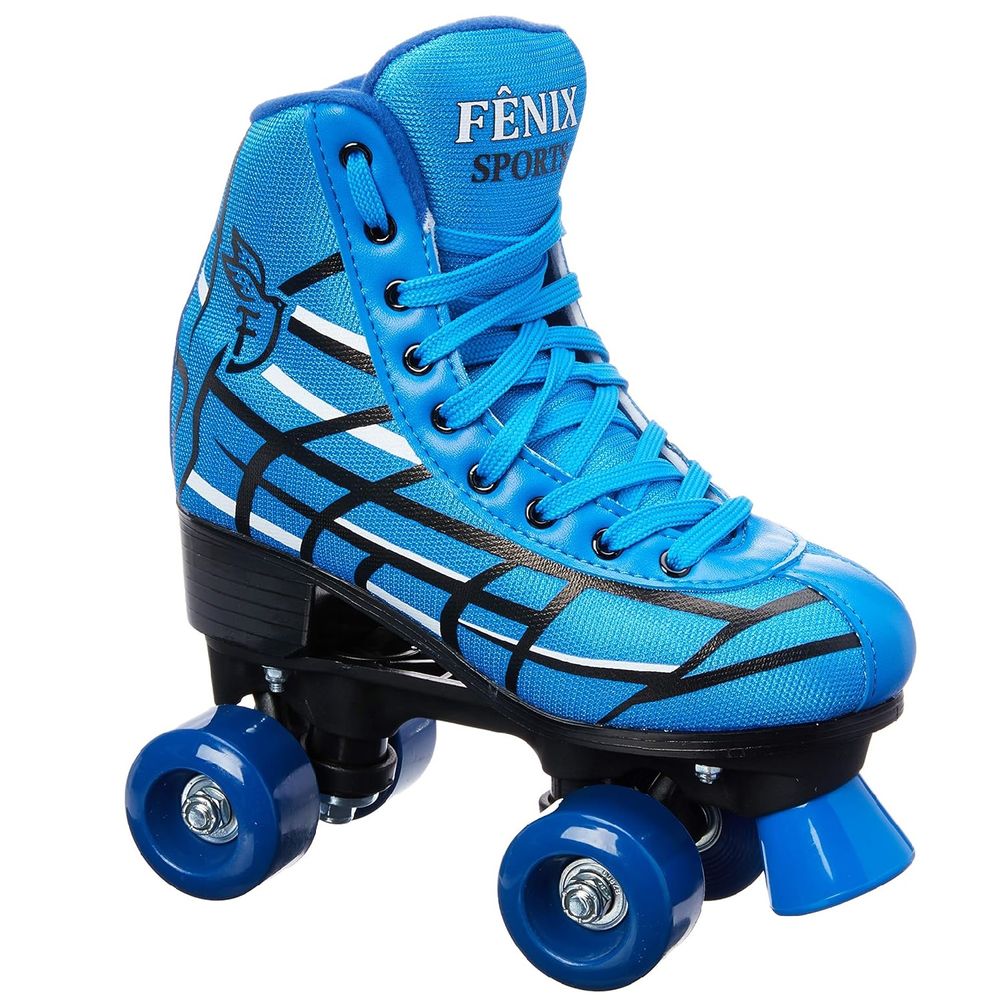 Patins Roller Skate Azul - Fenix - 38/39 - Kidverte