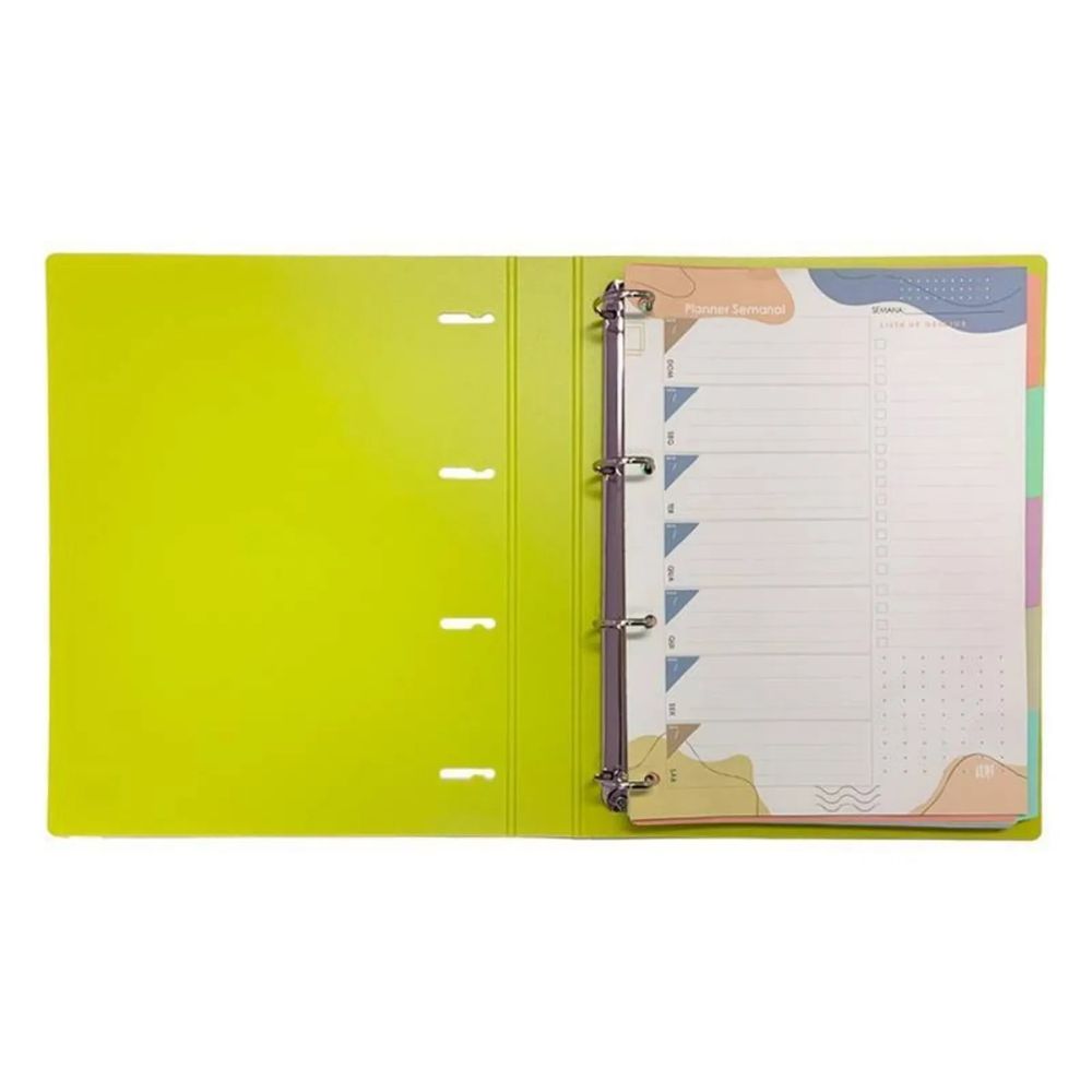 Fichário com Divisórias - R4EAJ - Yes - VERDE - Kidverte