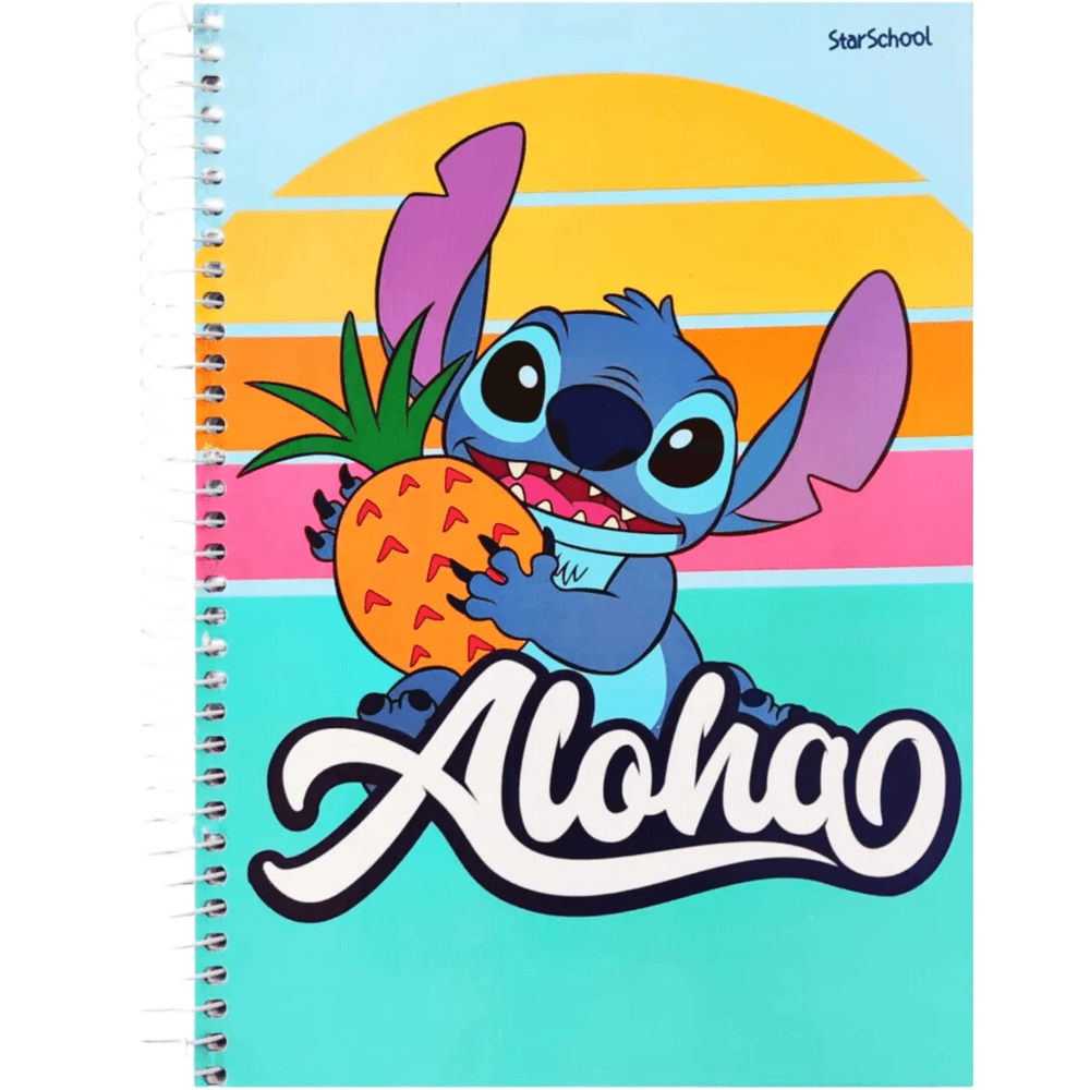 Caderno Espiral Capa Dura 1 Matéria - 80 Folhas - Stitch - StarSchool ...